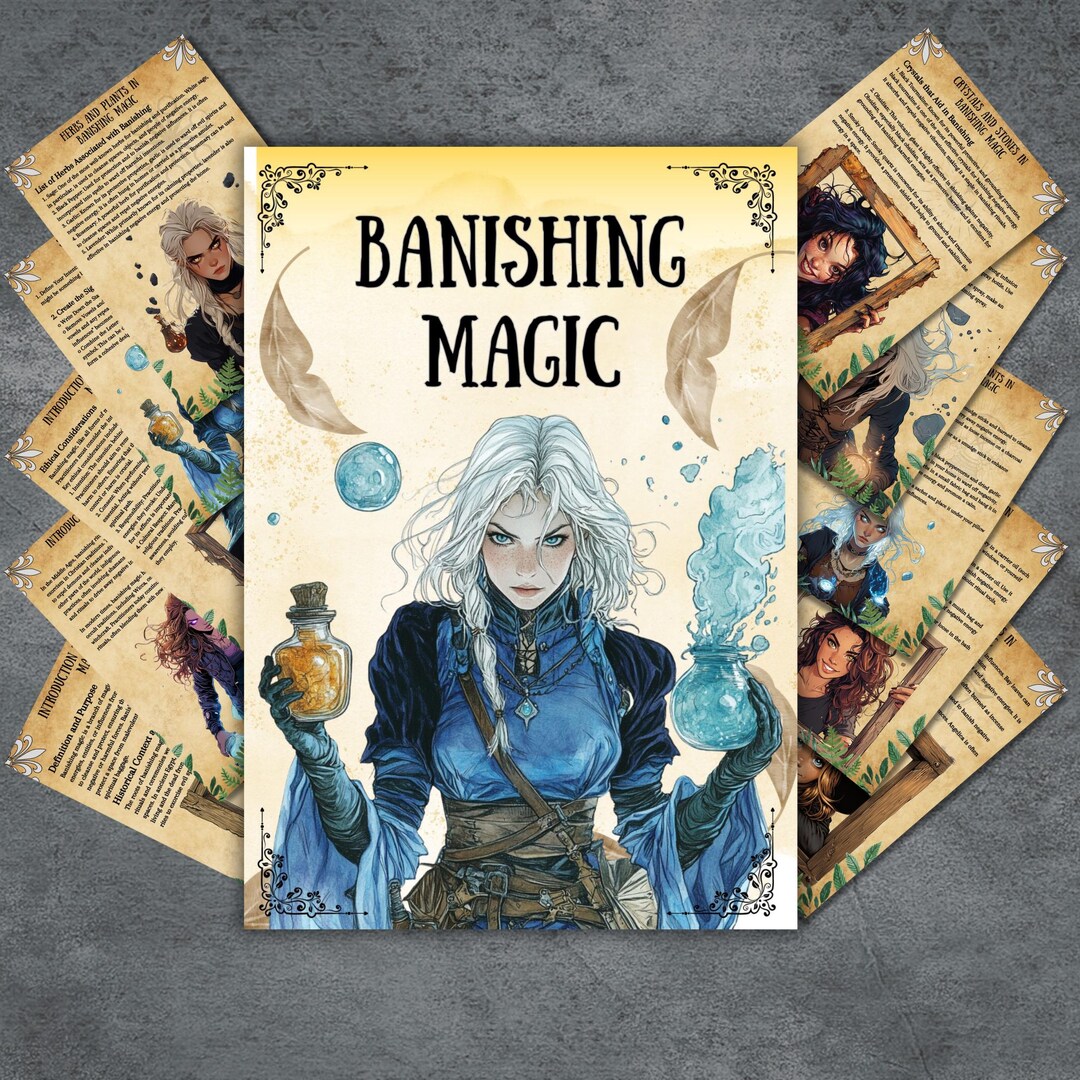 Secret Banishing Magic Grimoire Pages, Banishing Rituals, Wicca ...