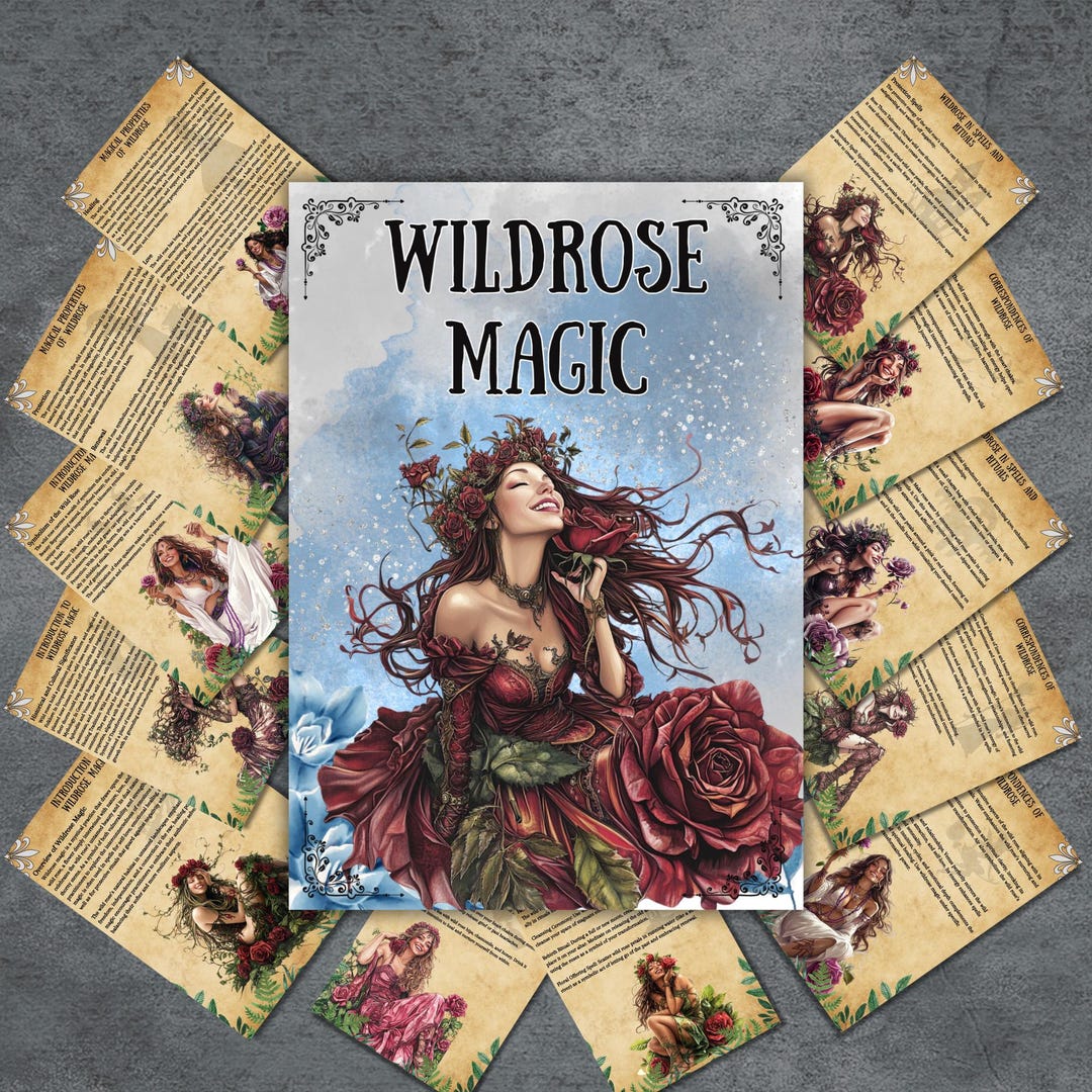 Wild Roses Magic Grimoire Pages, Witchcraft Wicca, Rose Rituals, Spells ...