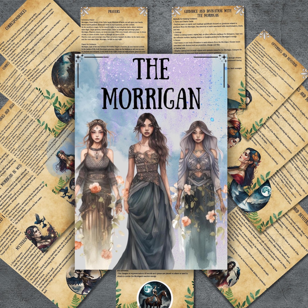 Goddess Morrigan Grimoire Pages, Wicca, Printable Book of Shadows ...