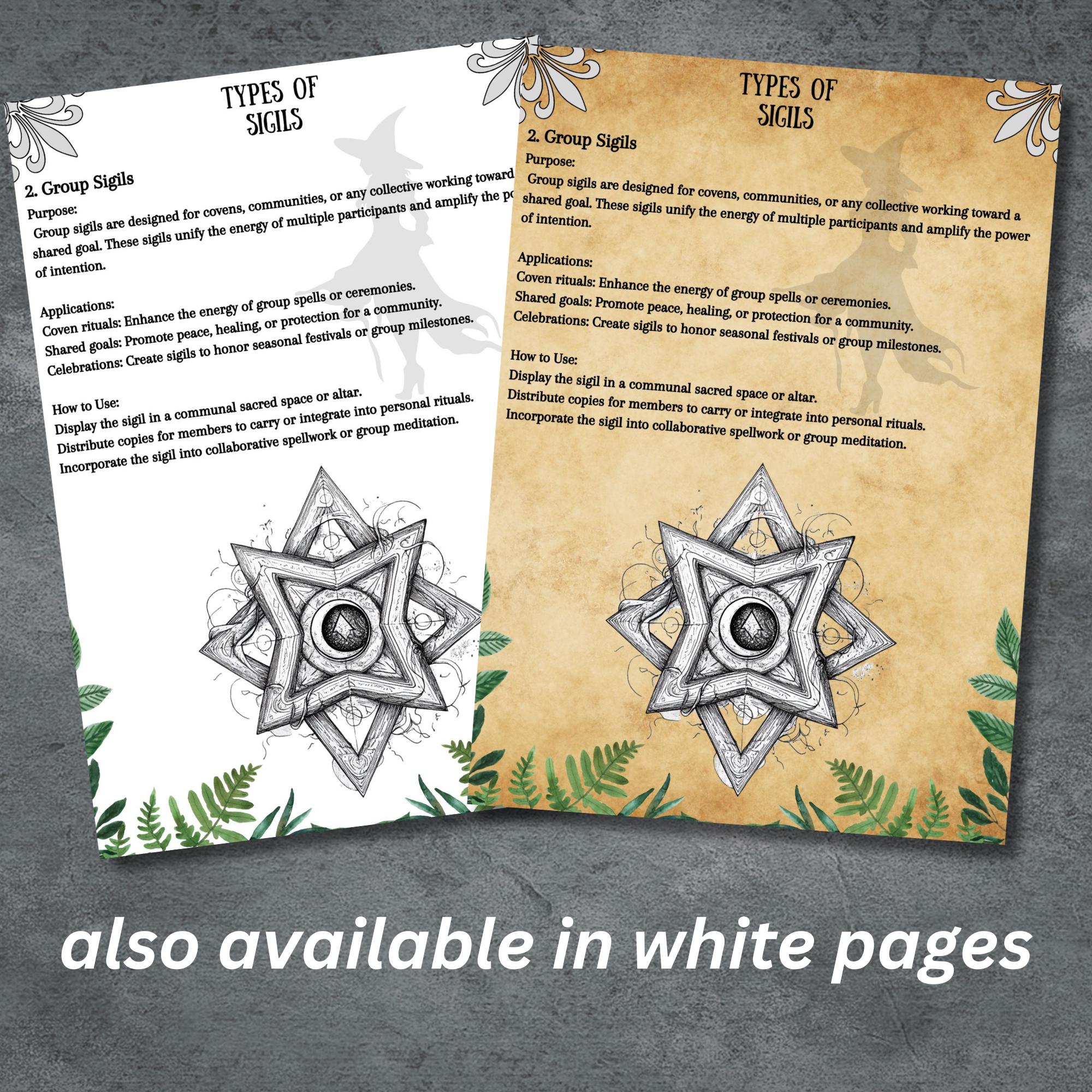 Secret Sigil Magic Grimoire Bundle, Sigil Pages, Printable Book of ...