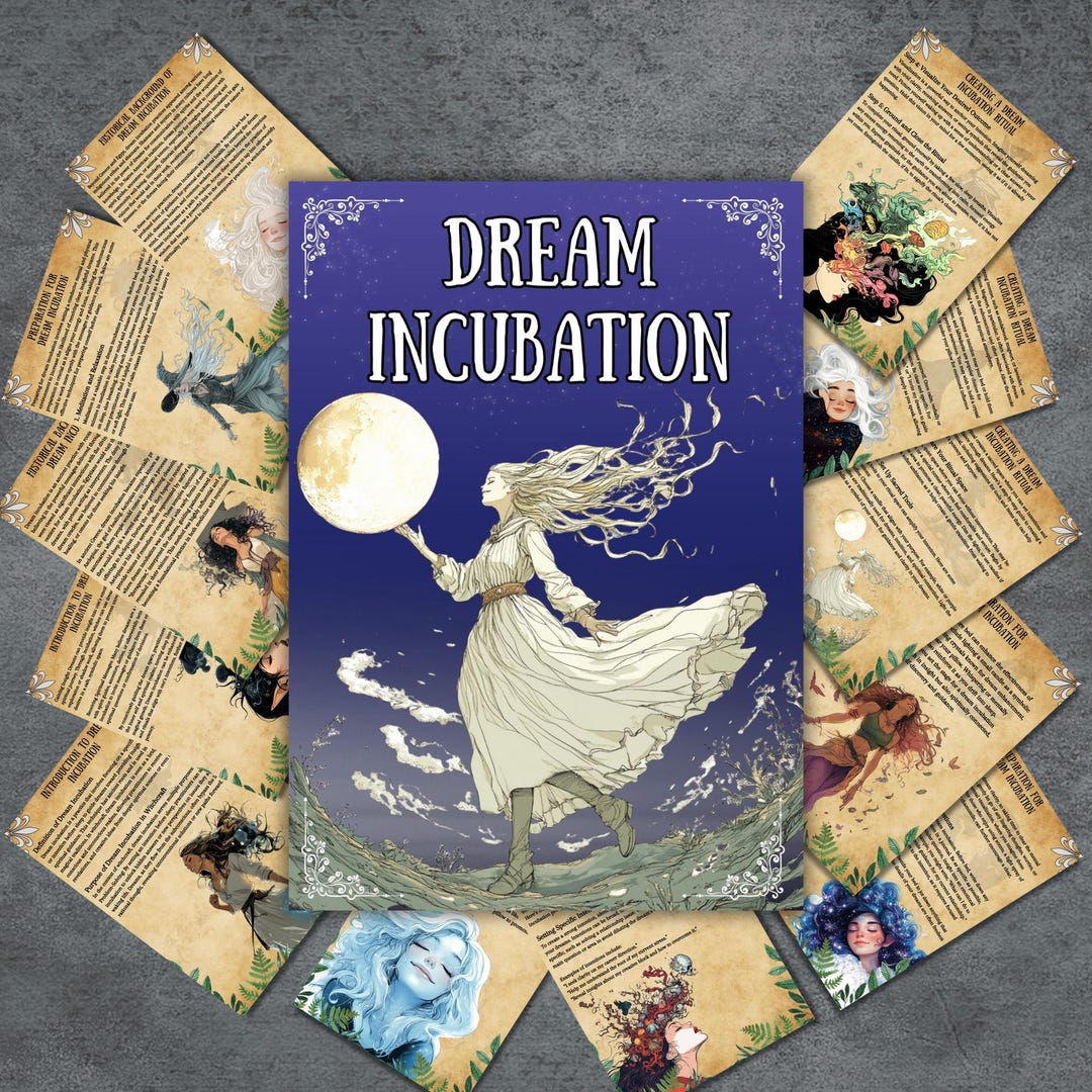 Dream Incubation Grimoire Pages, Dream Journal Book of Shadows, Dream ...