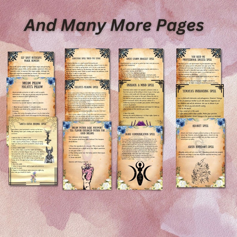 Magic Spells Pages: Witchcraft Spellbook, Grimoire BOS (digital ...