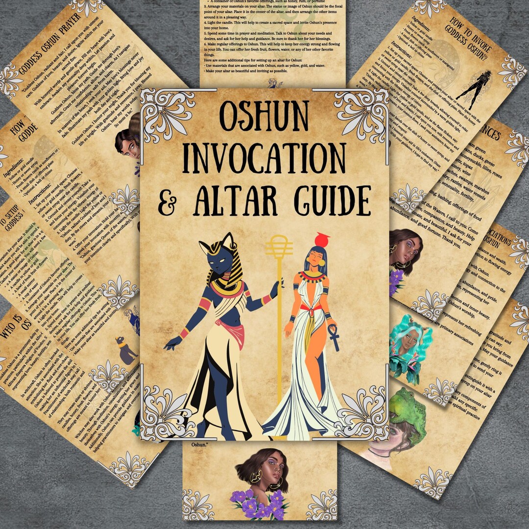 Oshun Altar Guide, Orisha Grimoire Pages, Printable Oshun Invocation ...