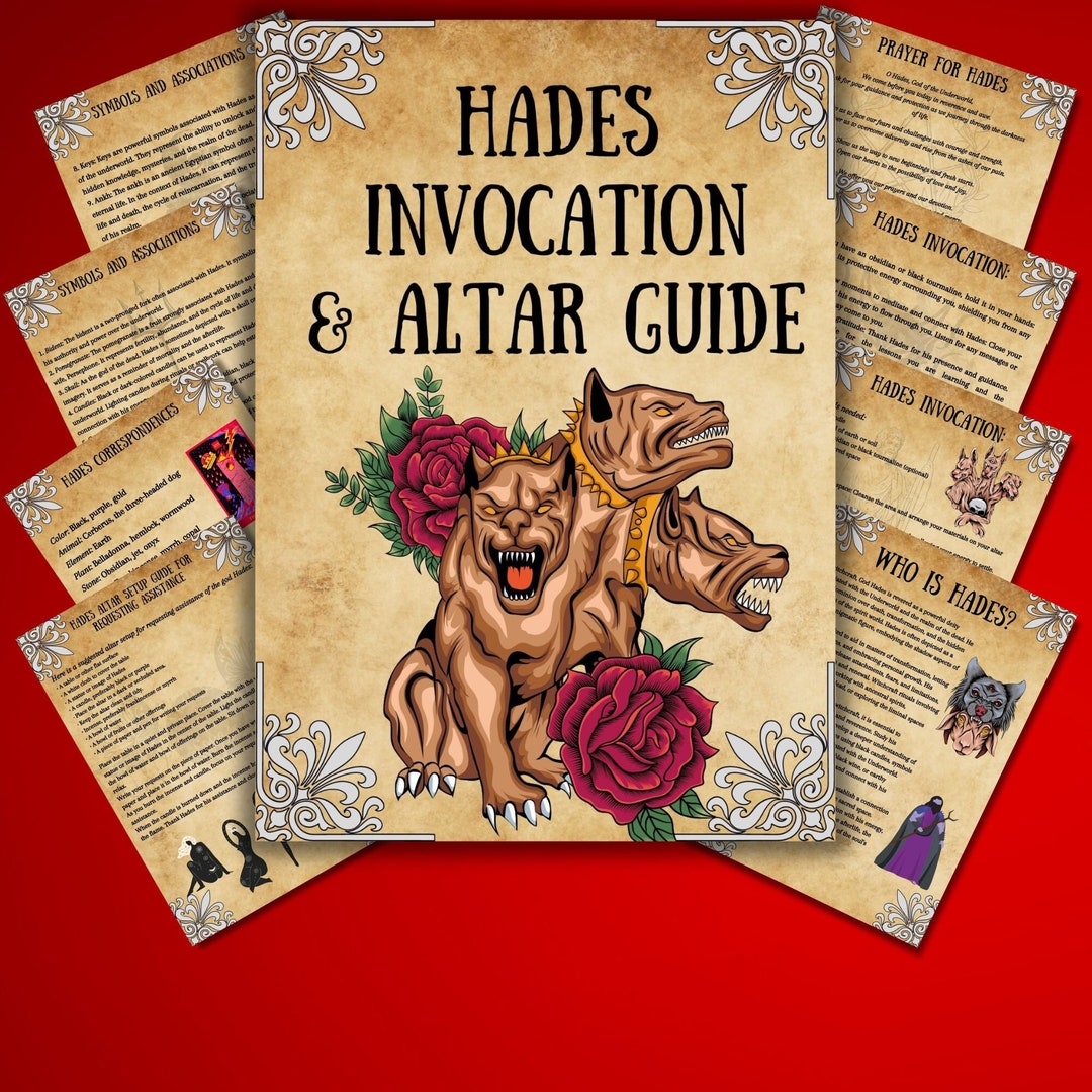 Hades Altar Guide, Grimoire Pages, Printable Hades Invocation, Wicca ...