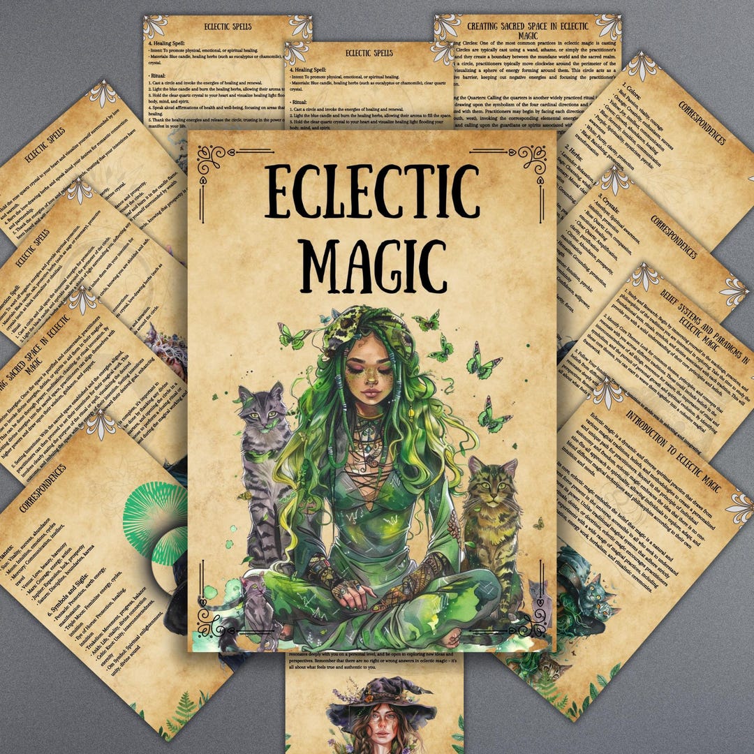 Secret Eclectic Magic Grimoire Pages, Wicca Rituals, Book of Shadows ...