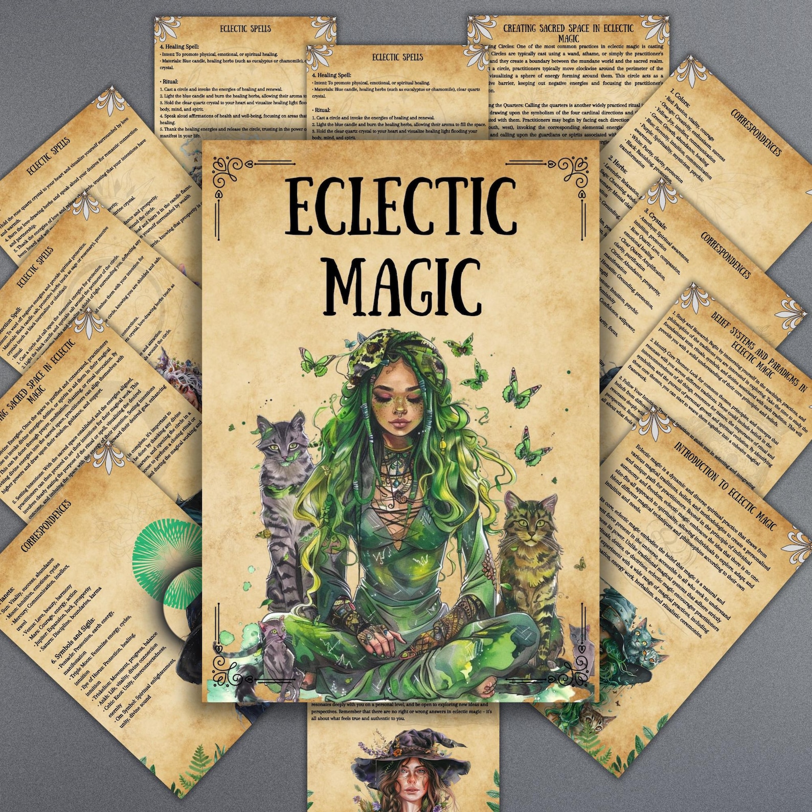 Secret Eclectic Magic Grimoire Pages, Wicca Rituals, Book of Shadows ...