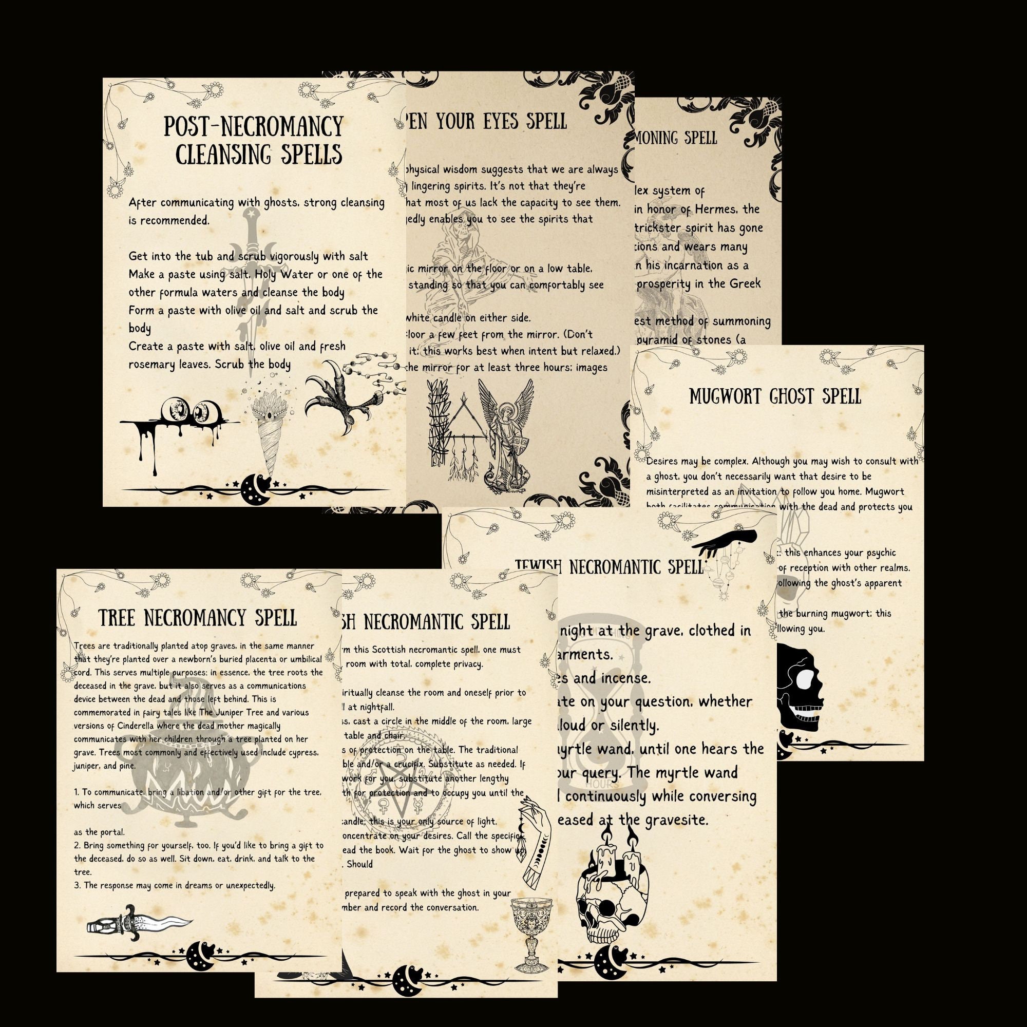 77 Witchcraft Spell Book Pages, Book of Shadows, Witchy, Wicca Book ...