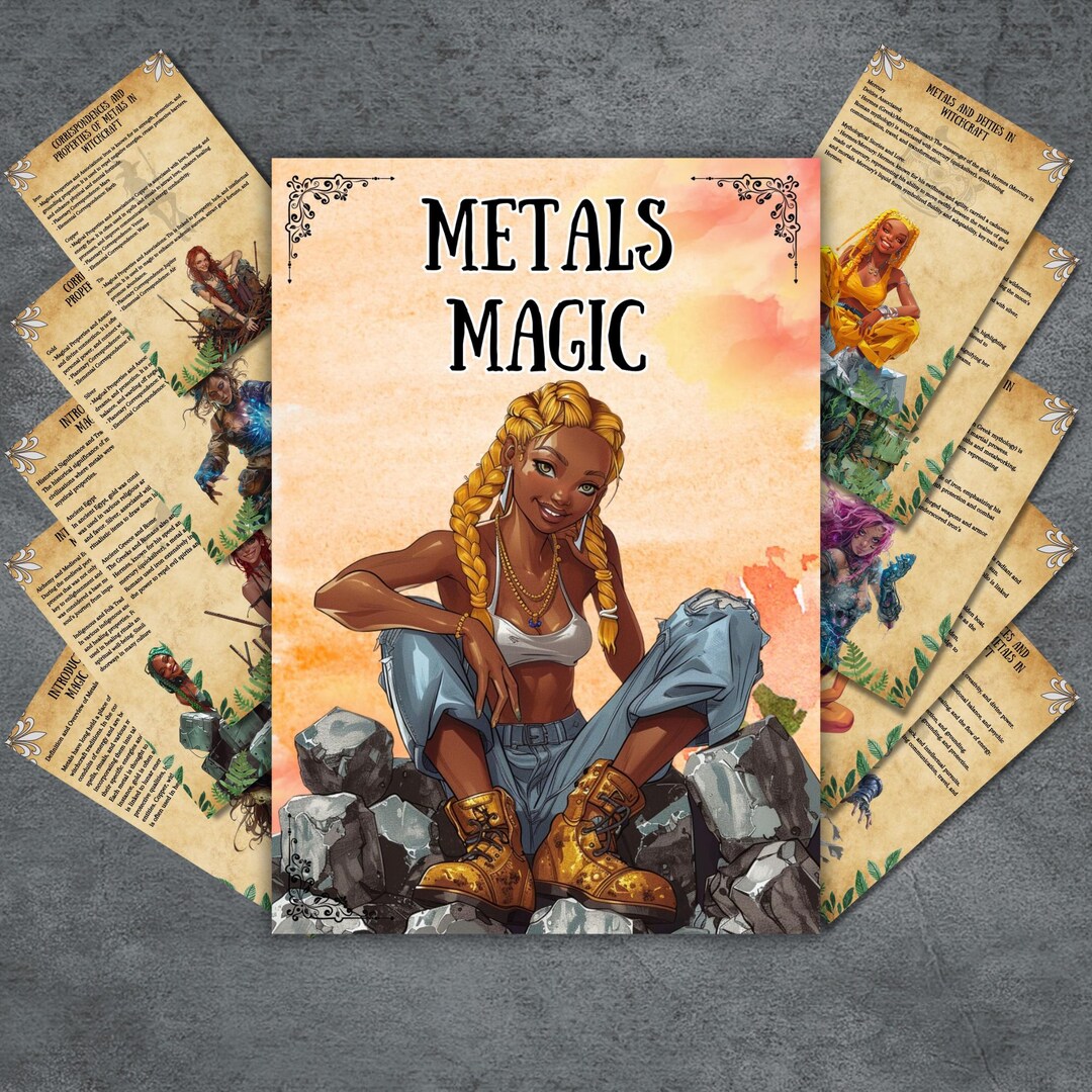 Metal Magic Grimoire Pages, Beginner Book of Shadows, Pagan, Occult ...