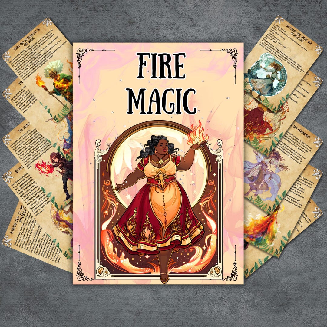 Fire Magic Grimoire Pages, Wicca Book of Shadows, Witchcraft Fire ...