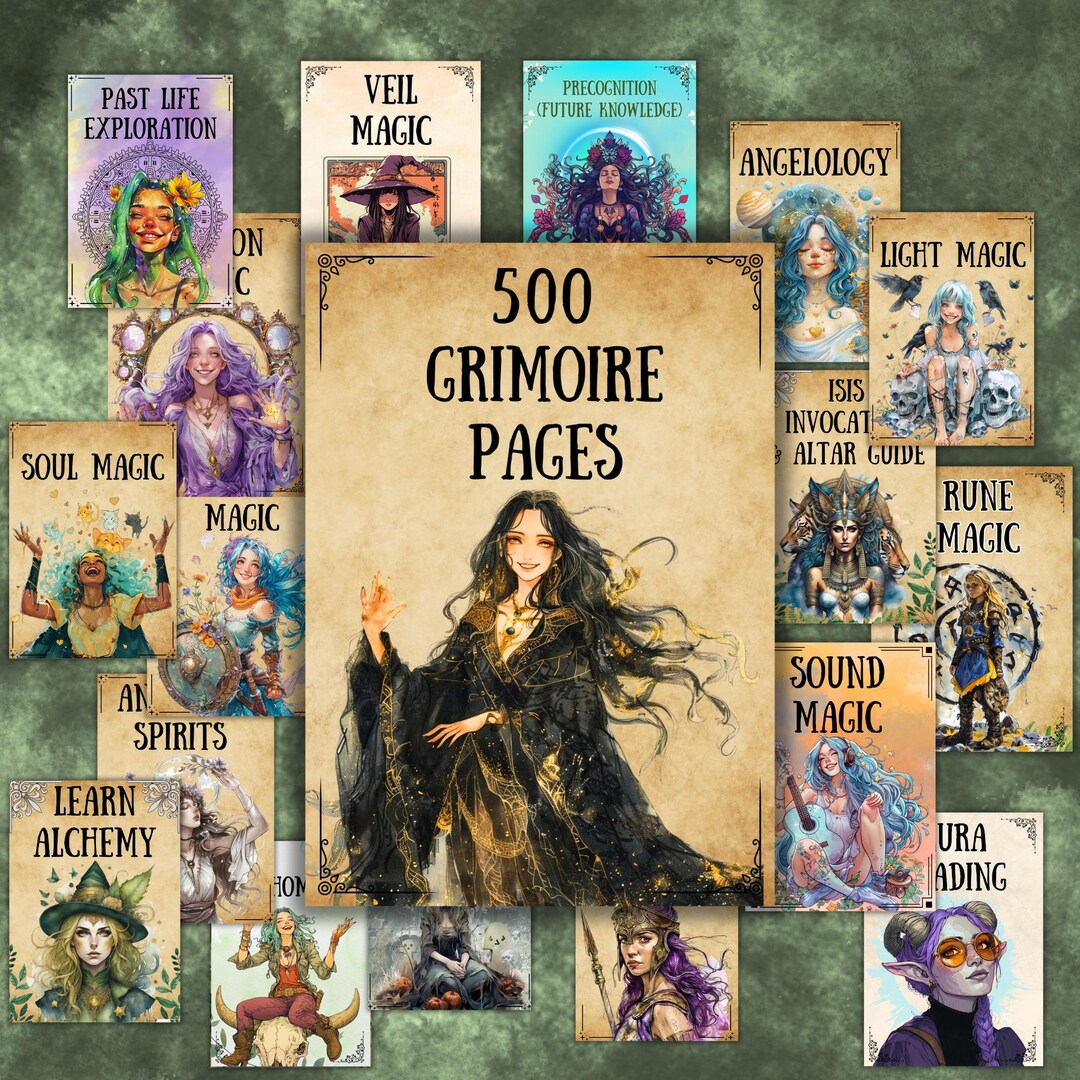 Ultimate Grimoire Pages Bundle, Witchcraft Book of Shadows, 500 Pages for Grimoire, Basics ...