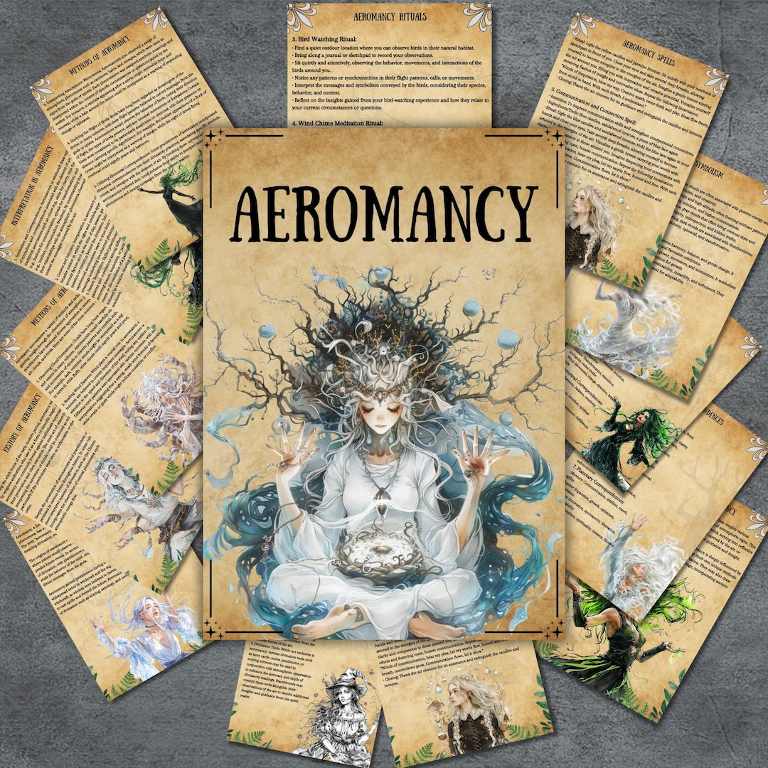 Aeromancy Grimoire Pages, Wicca, Witchcraft, Magical Book of Shadows ...