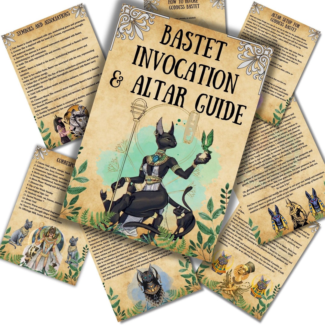 Bastet Altar Guide Invocation Book of Shadows Printable - Etsy