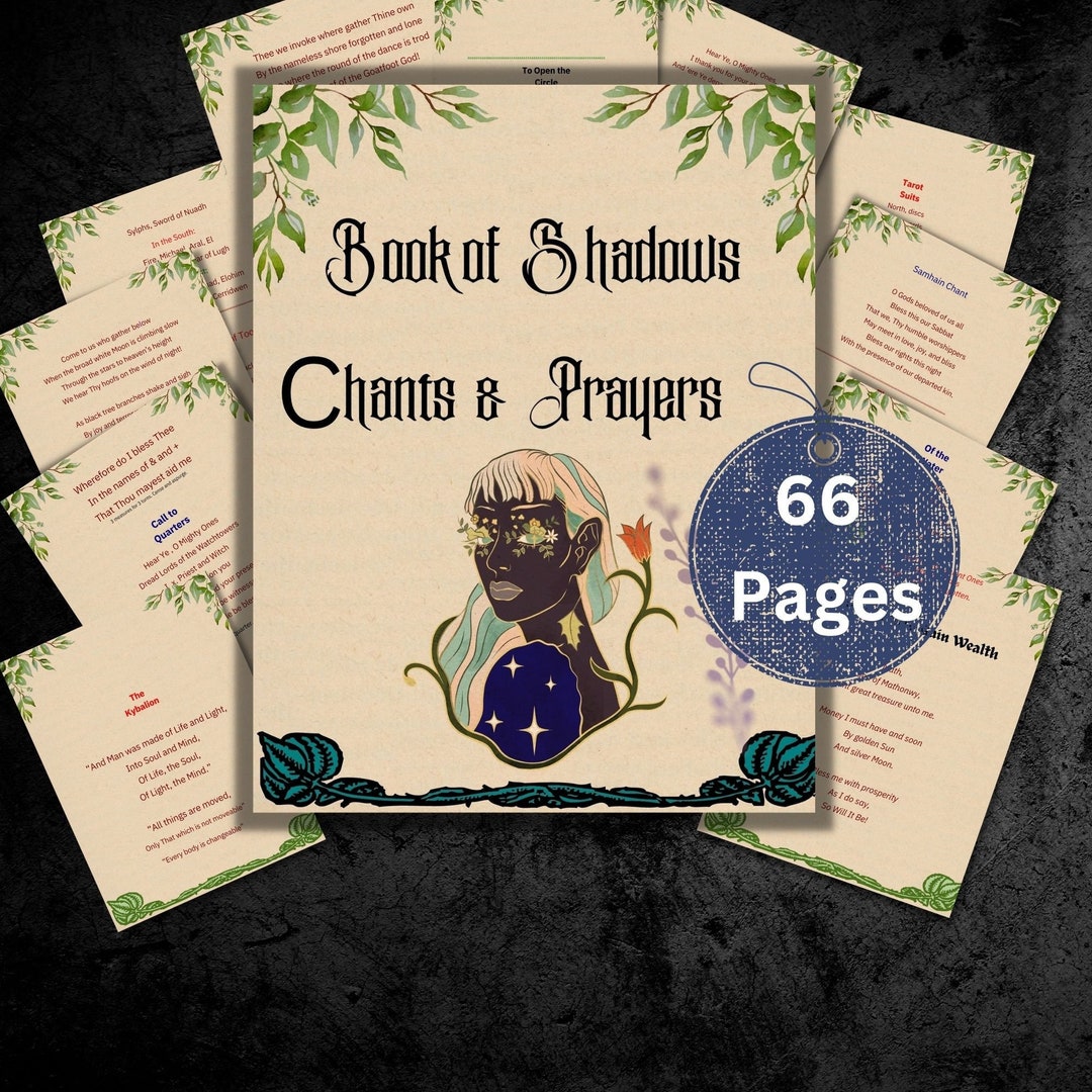 Witches Chants & Incanctations Witchcraft Book of Shadows - Etsy