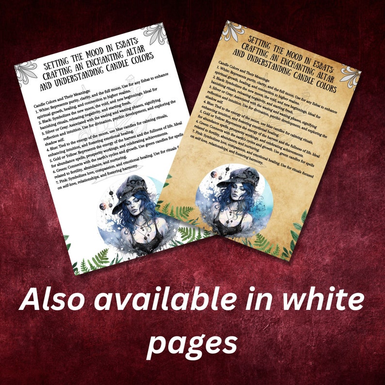Secret Esbats Grimoire Pages, Wicca Book of Shadows, Printable Esbats ...