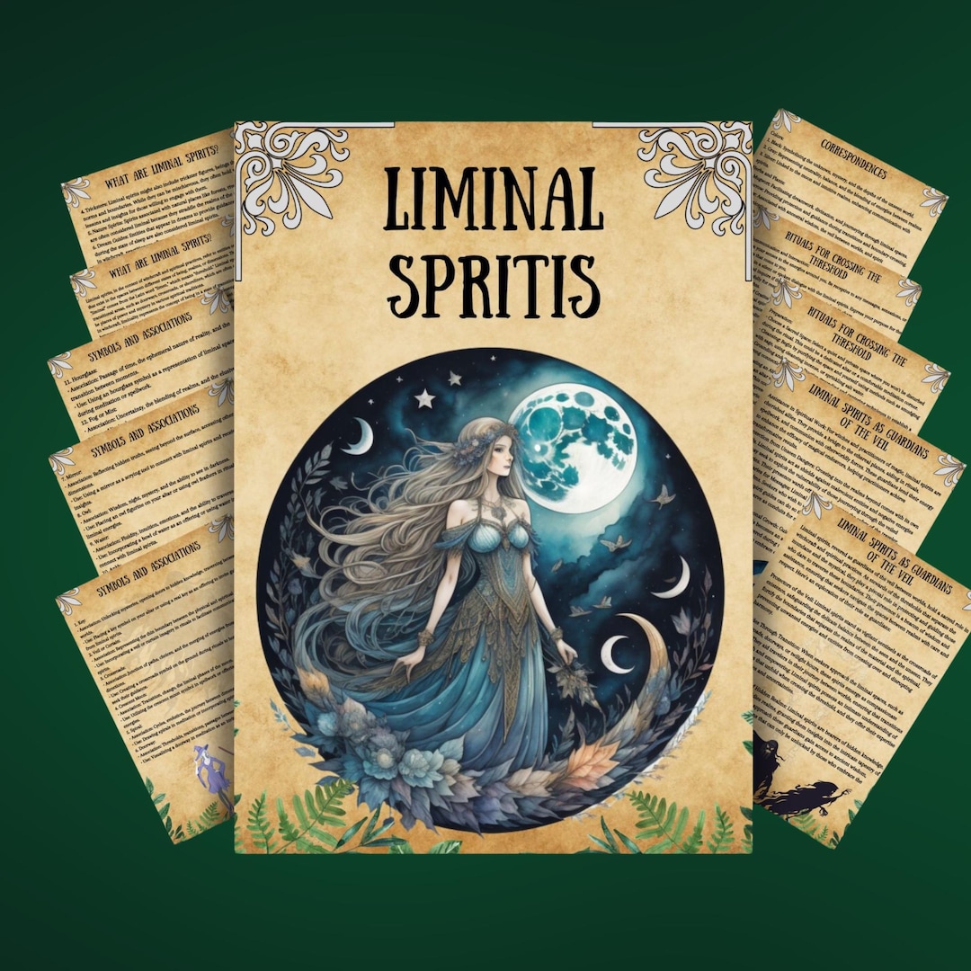 Liminal Spirits Grimoire Pages, Wiccan Book of Shadows, Printable Magic ...