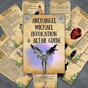 Archangel Michael Grimoire Pages, Altar, Invocation, Printable Book of ...