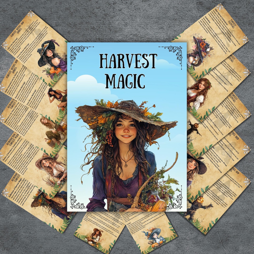 Harvest Magick Witchcraft Pages, Grimoire Book of Shadows, Harvest ...