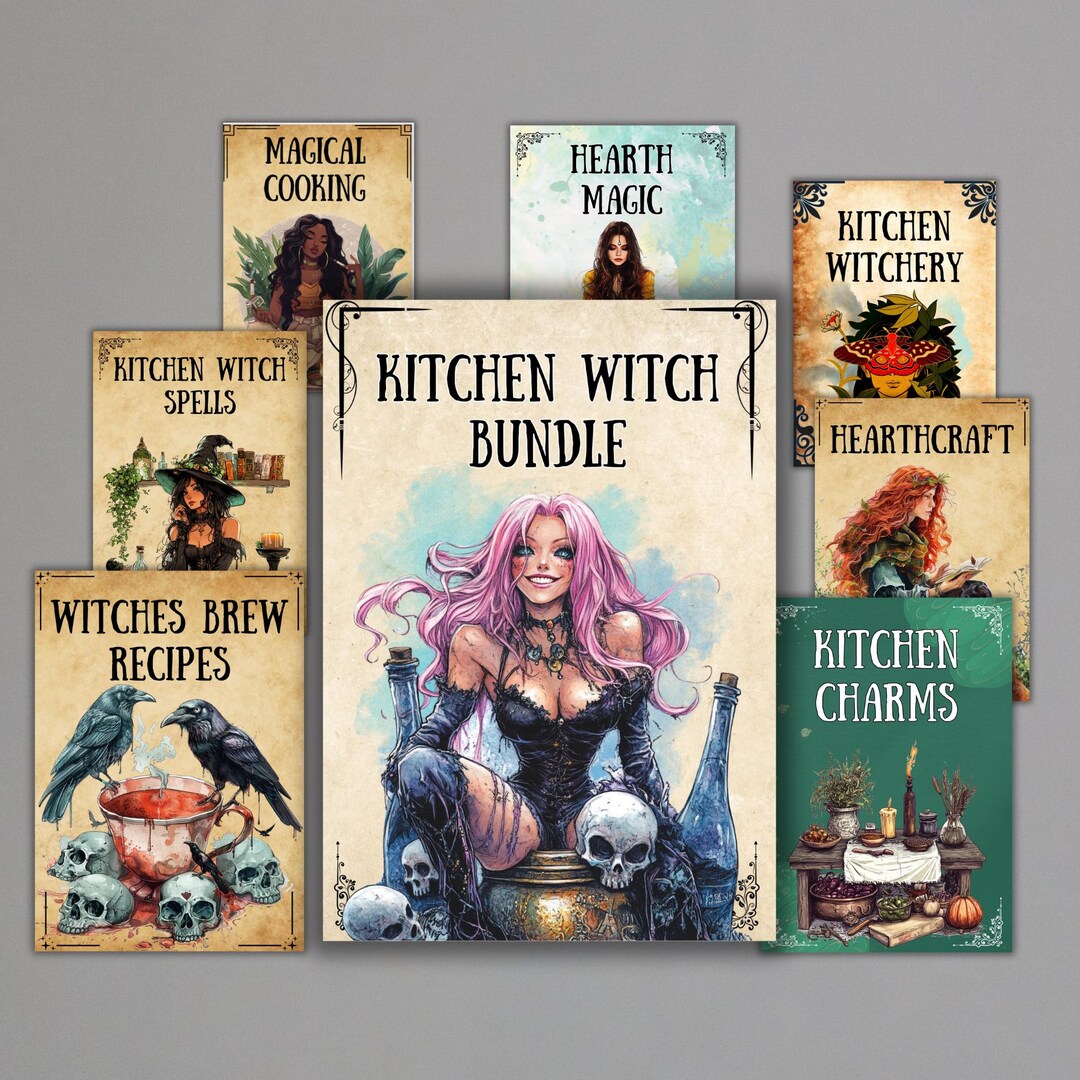 Secret Kitchen Witchcraft Bundle, Kitchen Grimoire Pages, Book of ...