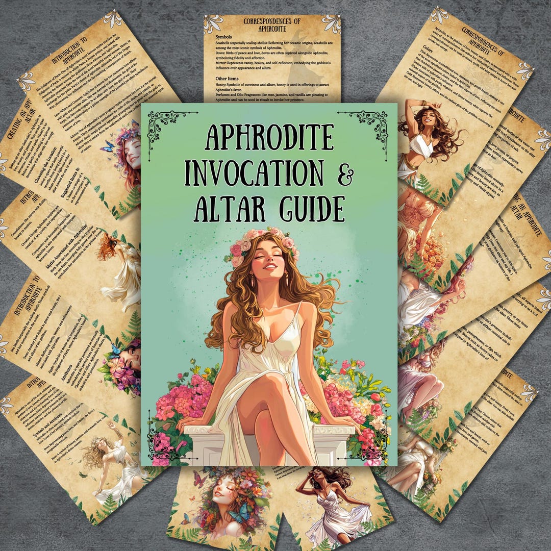 Greek Goddess Aphrodite Altar, Prayer, Invocation, Altar Guide, Grimoire Pages, Aphrodite ...