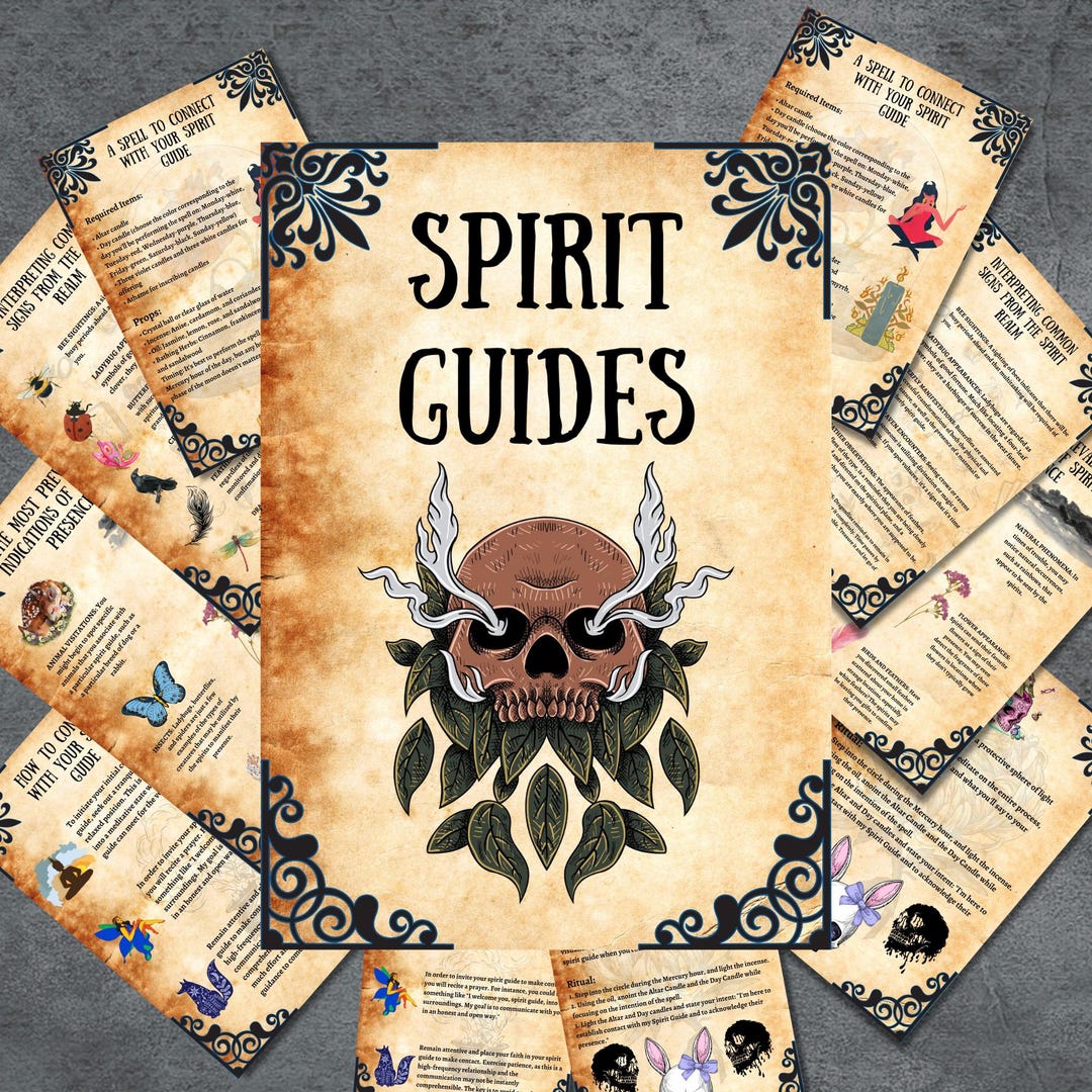 Spirit Guides Grimoire Pages, Witchcraft Basics, Printable Book of Shadows, Witchy, BOS, Wicca ...