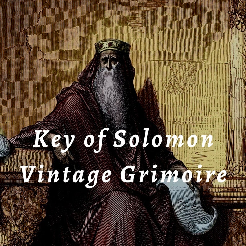 Key of Solomon Vintage Witchcraft Book, Grimoire, Book of Shadows ...