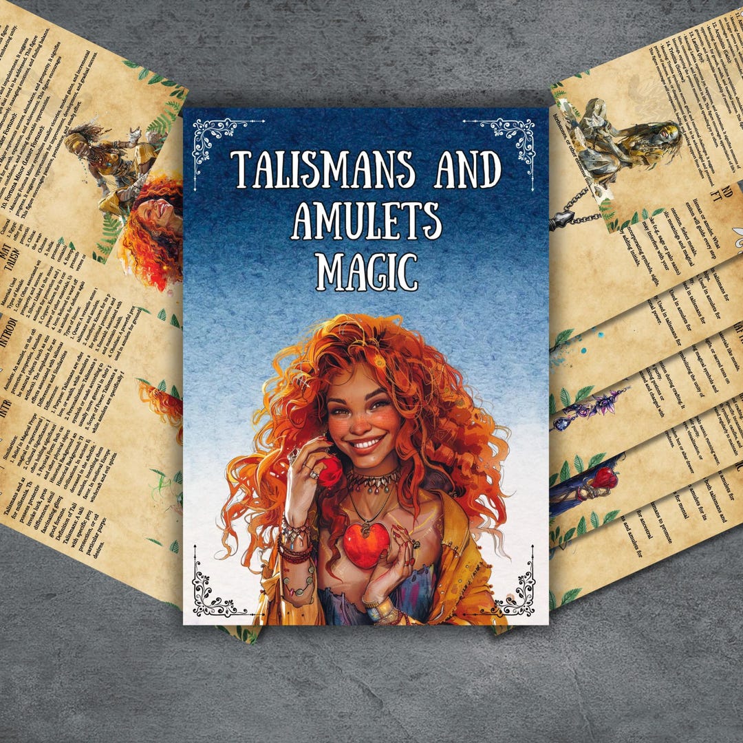 Talisman Grimoire Pages, Amulets Book of Shadows, Witchcraft Wiccan ...