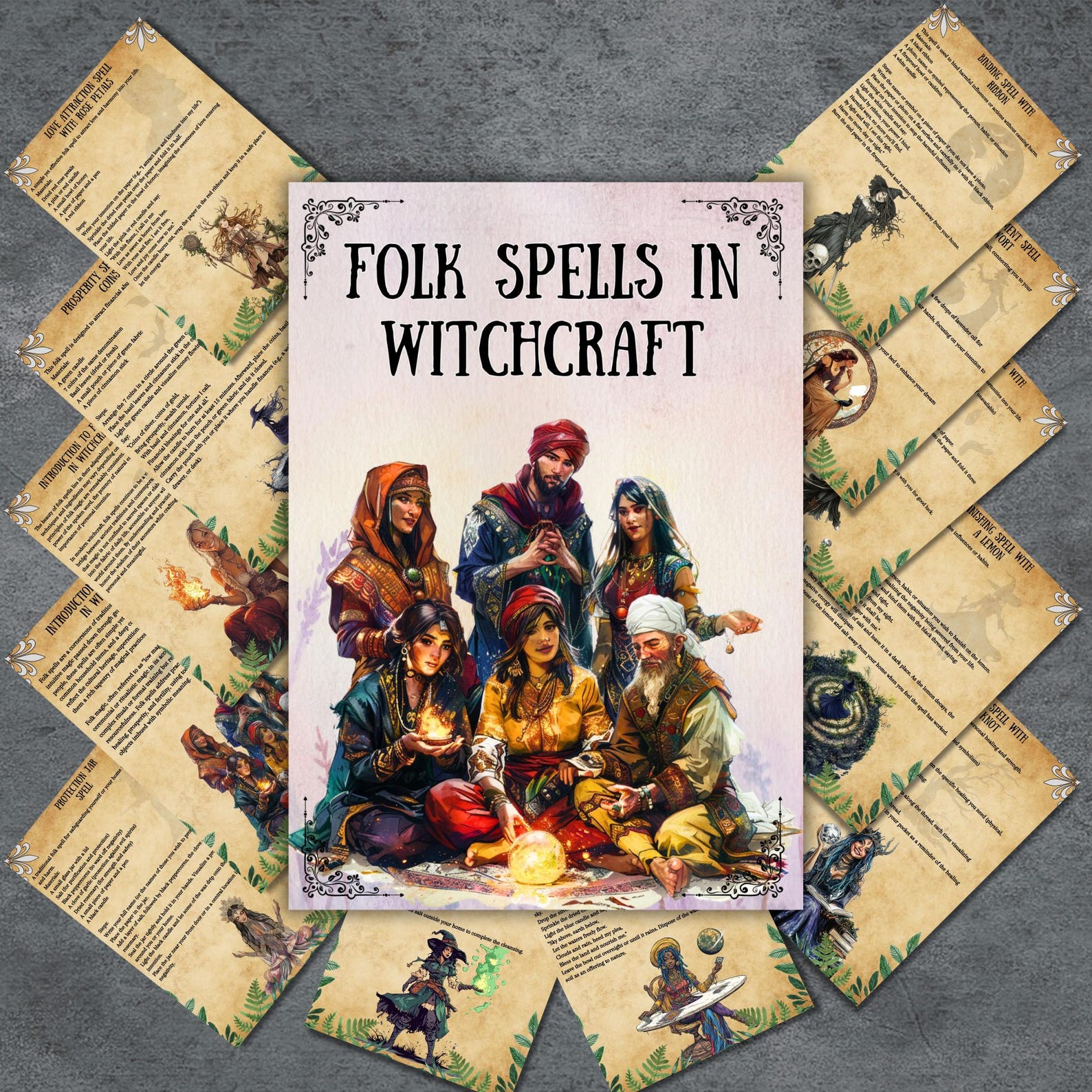 Secret Folk Spells, Grimoire, Book of Spells, Folk Magic, Wicca, Spell ...
