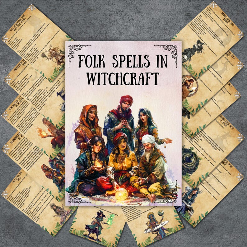 Secret Folk Spells, Grimoire, Book of Spells, Folk Magic, Wicca, Spell ...