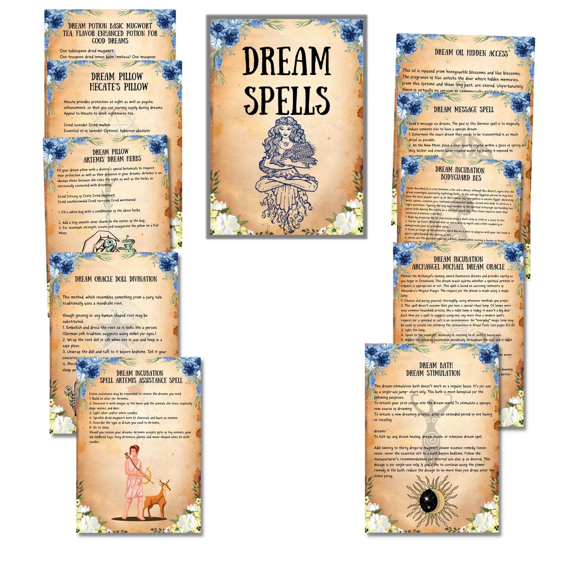 Dream Spells Bundle, Witchcraft Spellbook, Beginner Witches, Book of ...