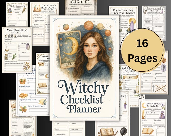Witch's Shopping List Printable Planner - Stay Organized While You Shop ...