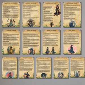 Magical Grimoire Pages, Wiccan Book of Shadows, Printable Witchcraft ...