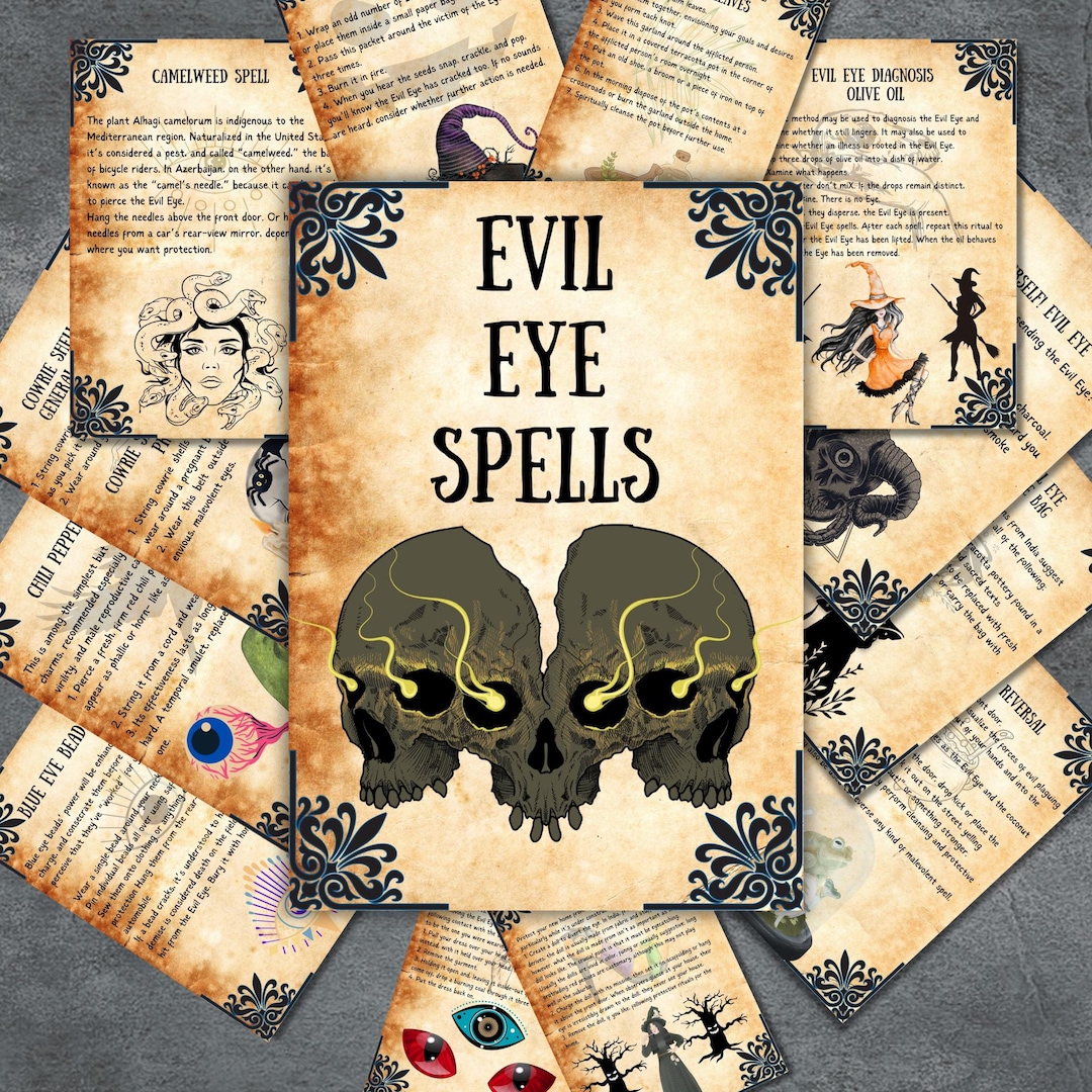 Ultimate Evil Eye Spells, Printable Book of Shadows , Wicca Magic ...