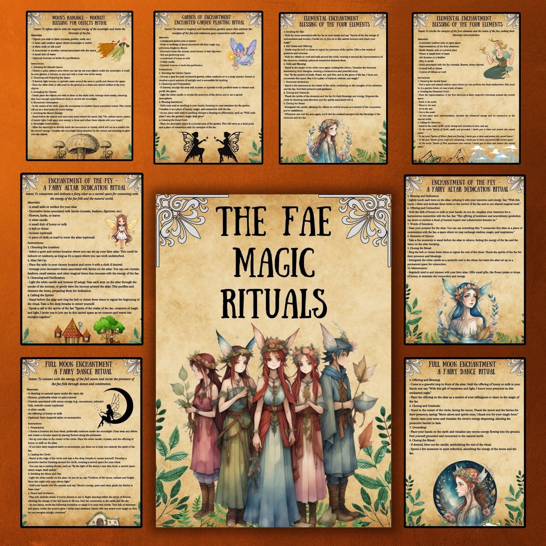 Fairy Magic Rituals, Wiccan Book of Shadows, Printable Grimoire Pages ...