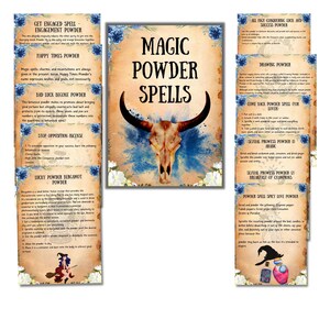 Witchcraft Powder SPELL Book, Printable Wicca Spells, Witches, Book of ...