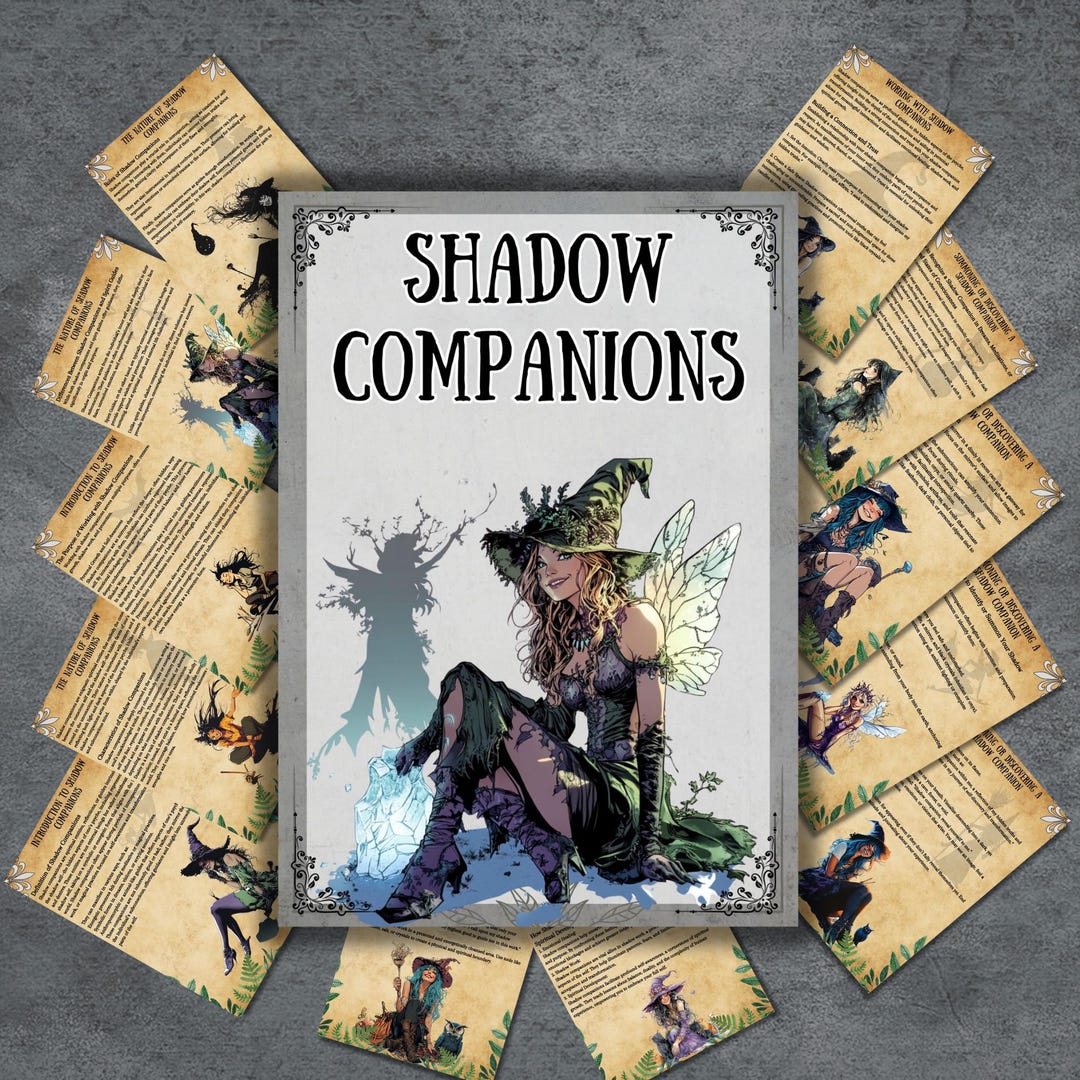 Shadow Companion Grimoire Pages, Printable Book of Shadows, Shadow ...