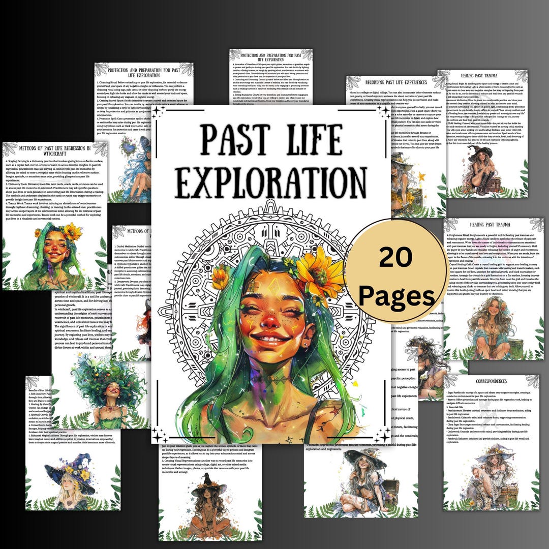 Past Life Grimoire Pages, Book of Shadows, Witchcraft Basics, Past Life ...