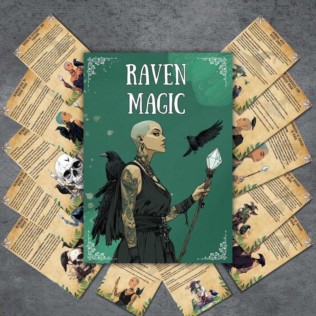 Raven Magic Grimoire Pages, Crows Grimoire, Beginner Witch, Raven ...
