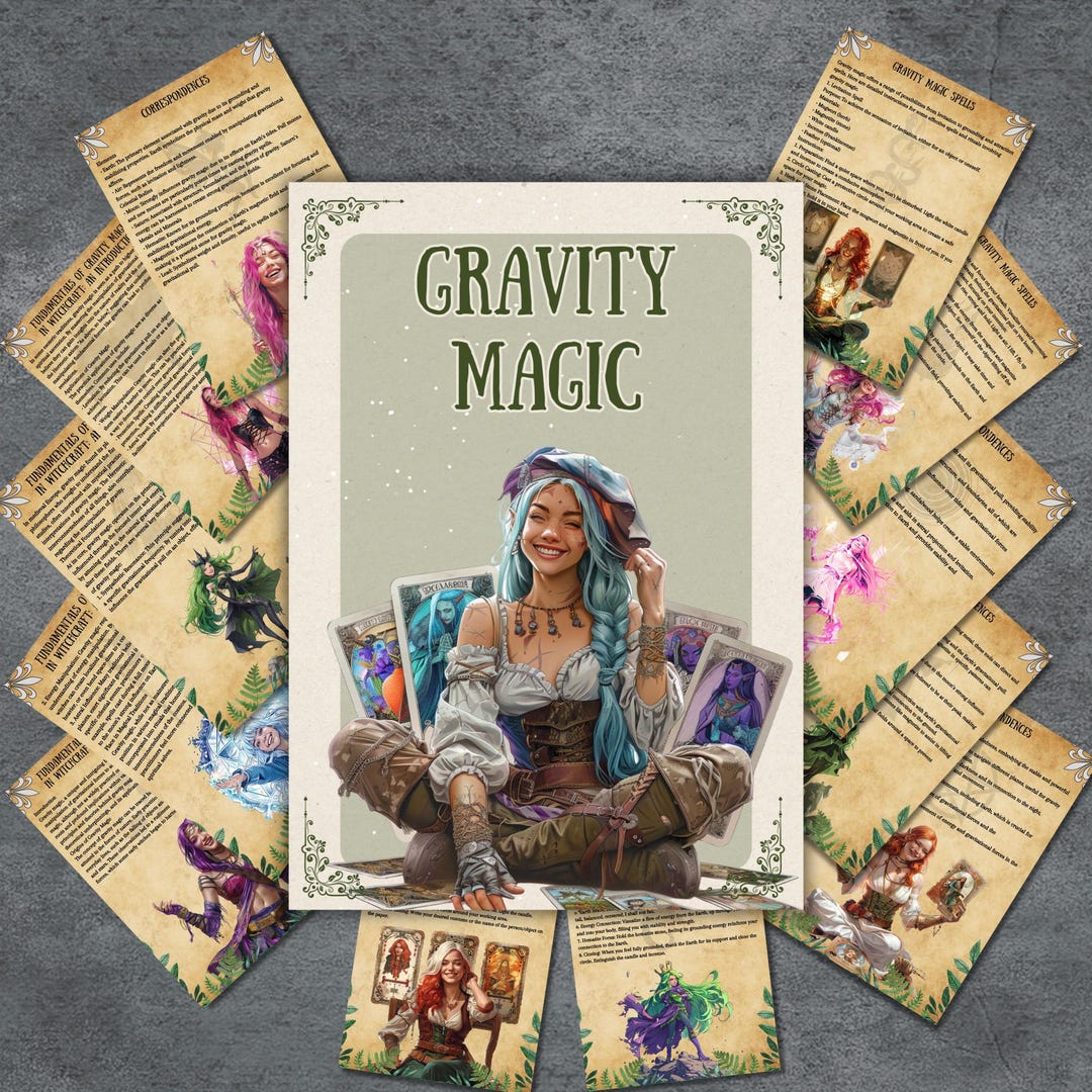 Secret Gravity Magic Grimoire Pages for Book of Shadows | Witch Journal ...