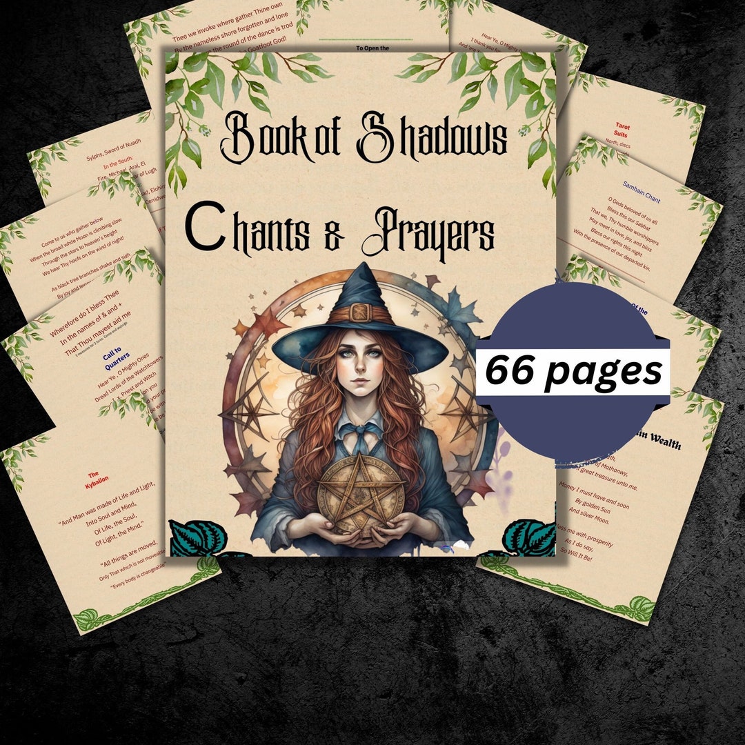 Secret Witchcraft Chants, Grimoire Pages, Printable Book of Shadows, Wiccan Chants, Incantations ...