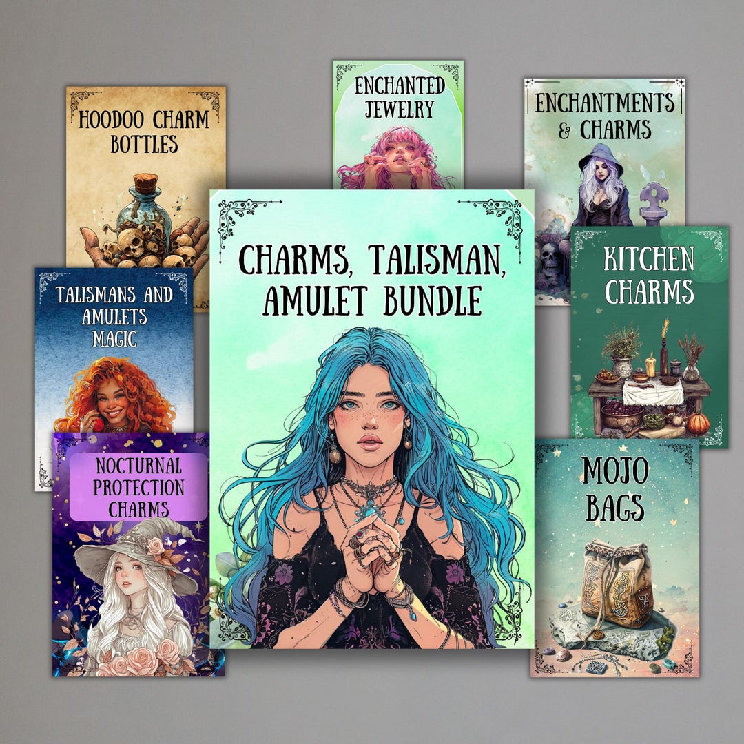 Secret Amulet Grimoire Pages, Talisman Book of Shadows, Charms ...
