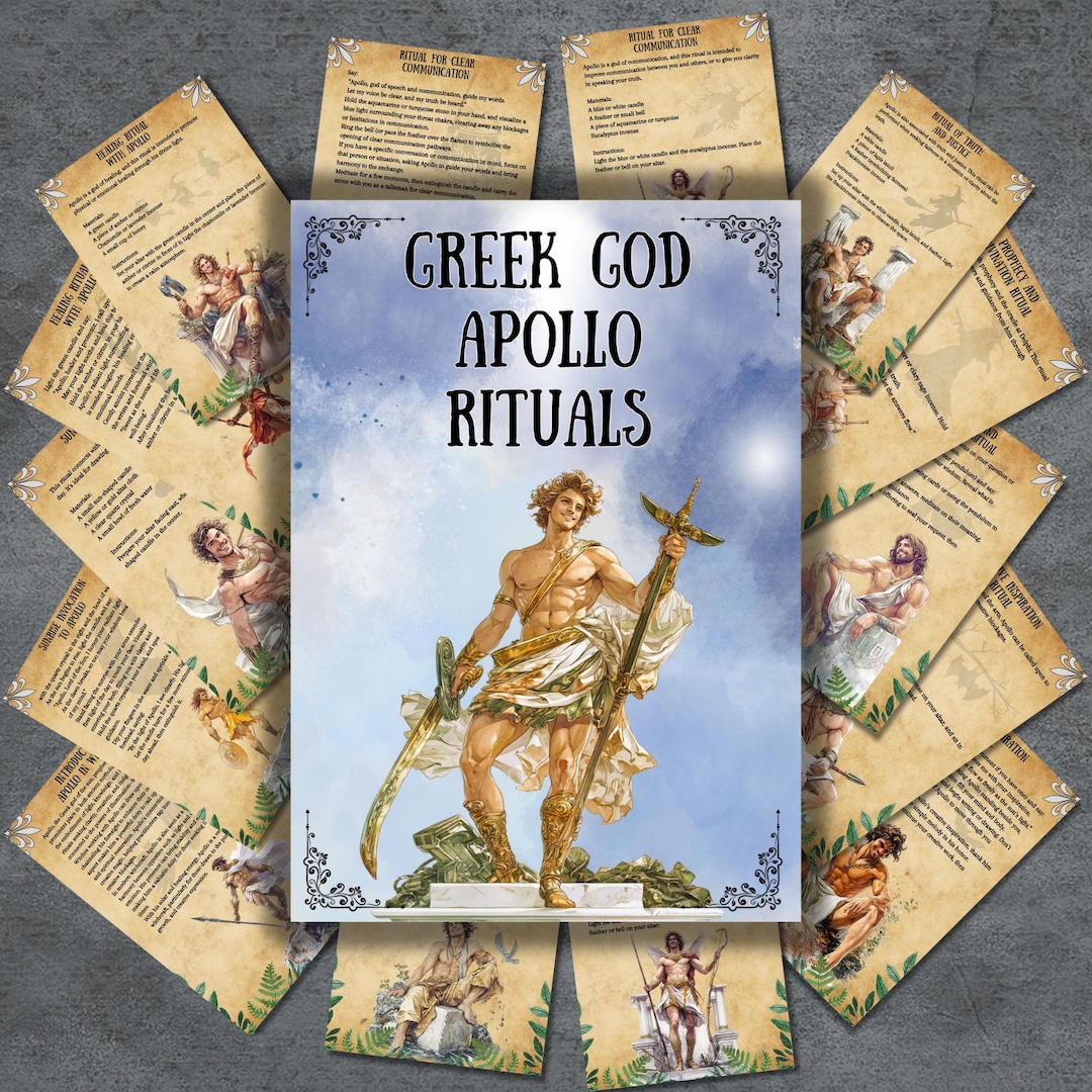 Greek God Apollo Rituals, Grimoire Pages, Book of Shadows, Apollo ...