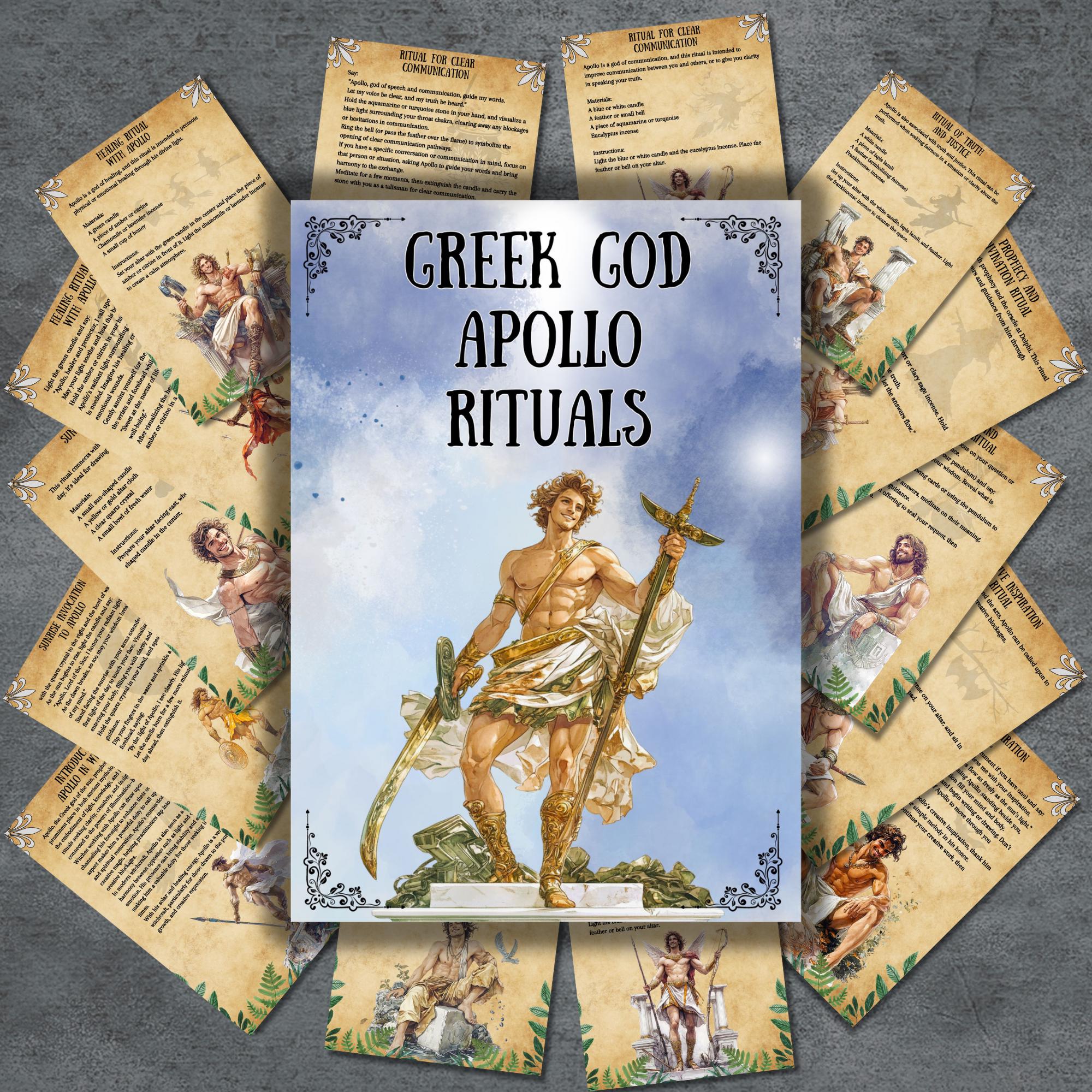 Greek God Apollo Rituals, Grimoire Pages, Prayer, Invocation ...