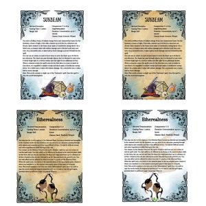 DND 5e Spell Scroll, DND Spellbook, RPG Printable Class Spells ...