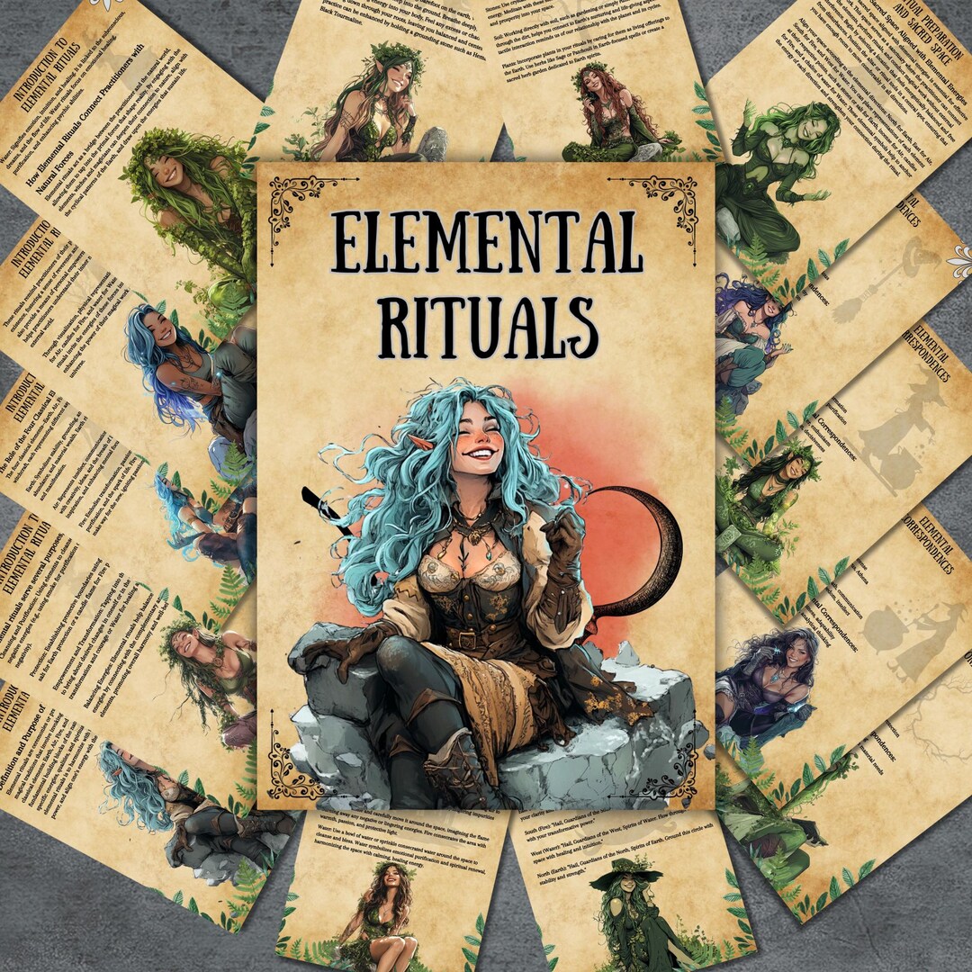 Elemental Rituals Grimoire Pages: Witchcraft BOS Guide (digital ...