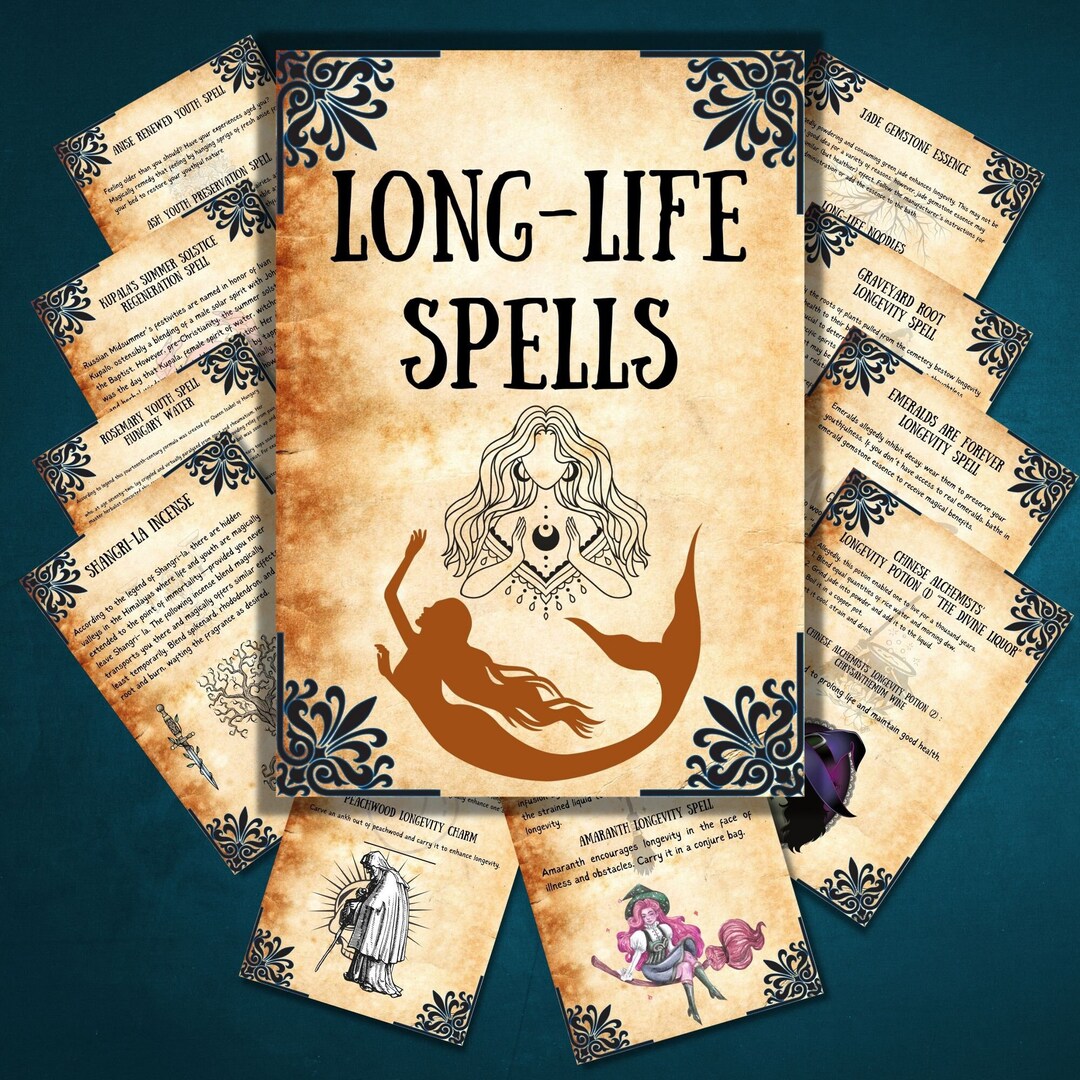 Long Life Spells Bundle Witchcraft Spells Book Wicca Magic - Etsy