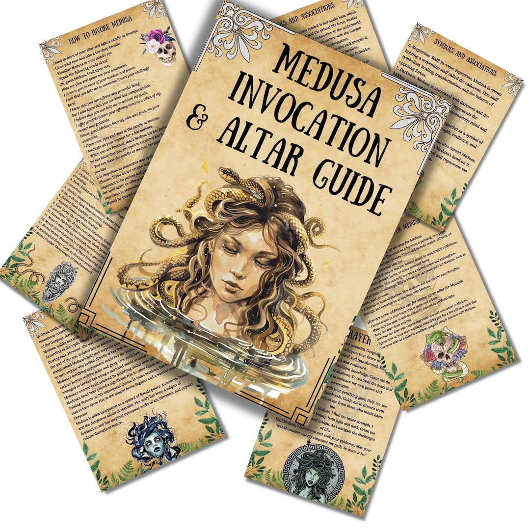 Secret Medusa Altar, Prayer, Invocation, Altar Guide, Printable ...