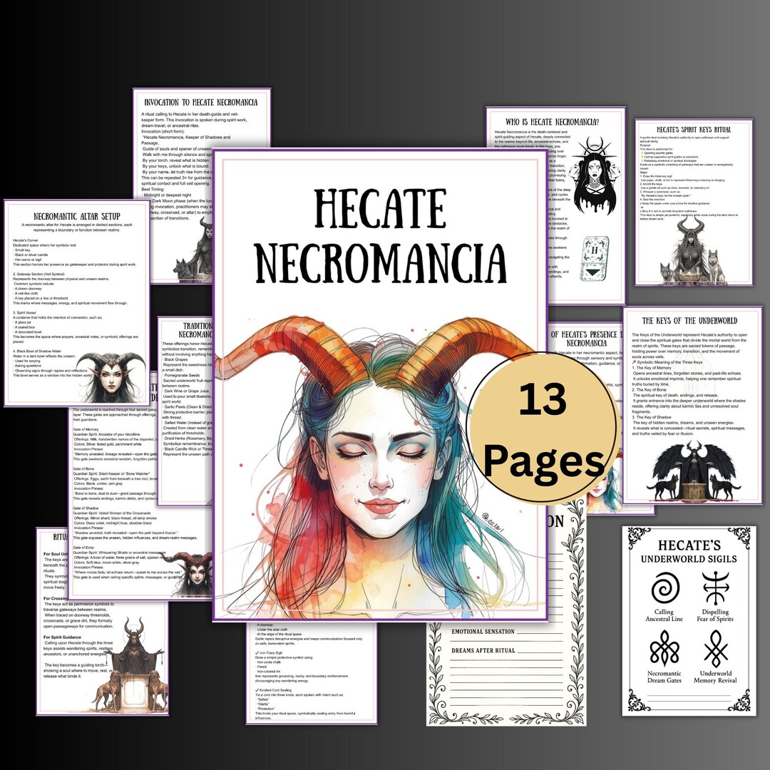 Secret Hecate Necromancia, Grimoire Pages, Dark Witch Goddess, Hekate ...