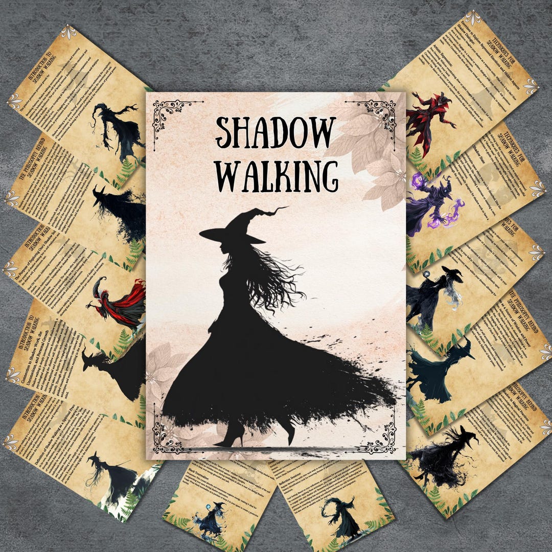 Shadow Walking Grimoire Pages, Shadow Self, Witchcraft Printable ...
