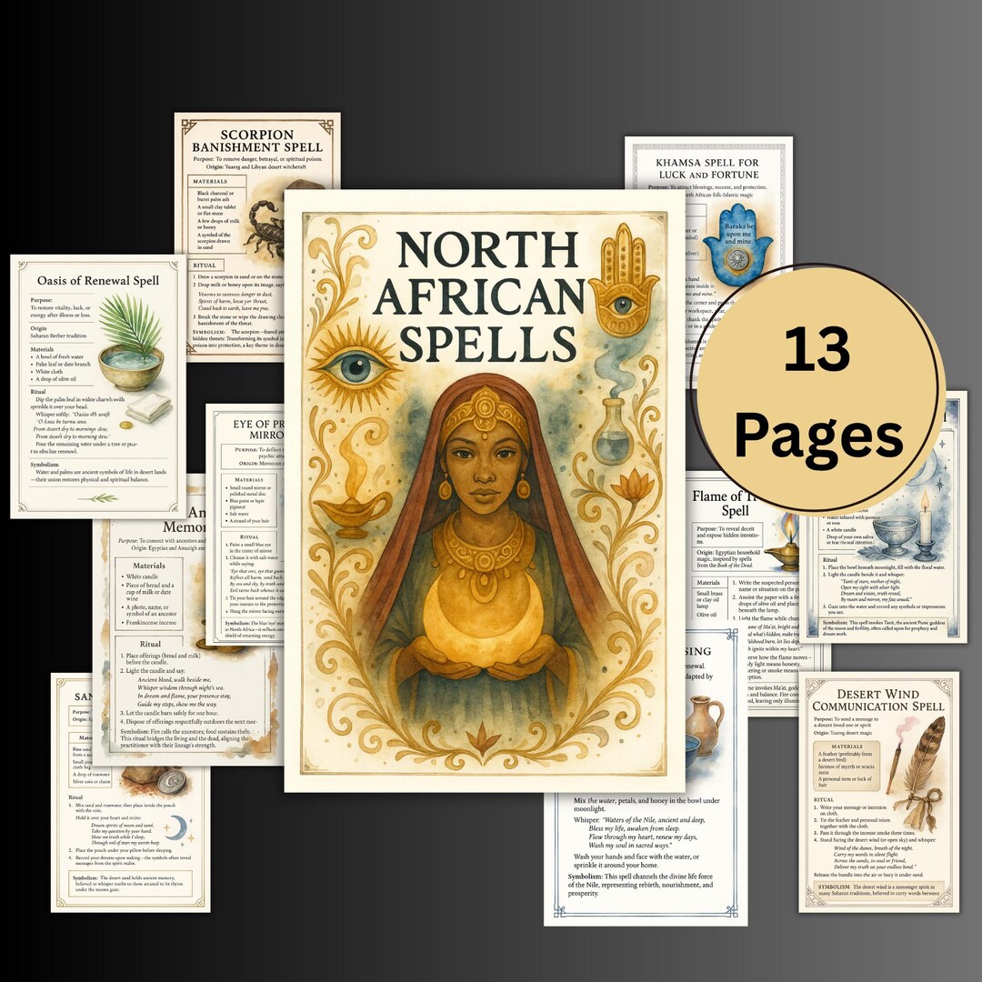 North African Spells Pages, Witchy African Magic, Rituals, Spells Sheet ...
