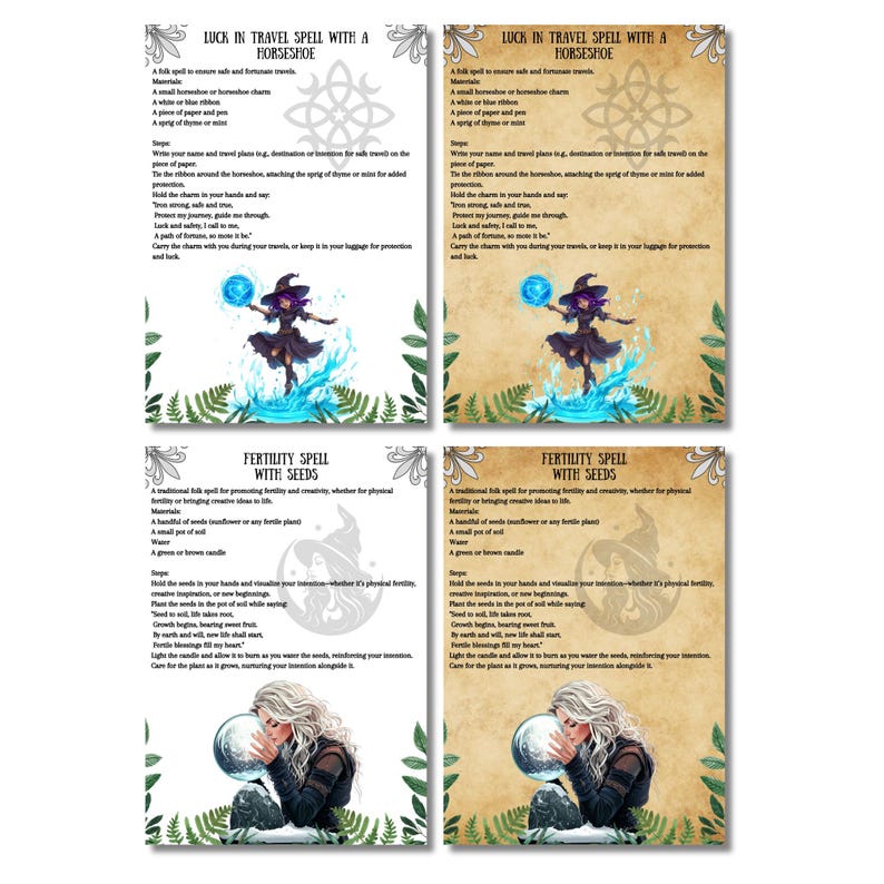 Secret Folk Spells, Grimoire, Book of Spells, Folk Magic, Wicca, Spell ...